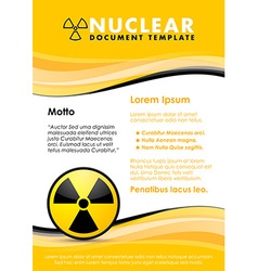 Nuclear document template Royalty Free Vector Image