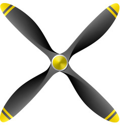 Plane blade propeller airplane wood engine Vector Image