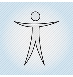Human figure silhouette seated icon Royalty Free Vector
