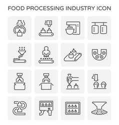 Food processing icon Royalty Free Vector Image