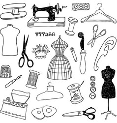 Set of hand drawn women clothes wedding dresses Vector Image