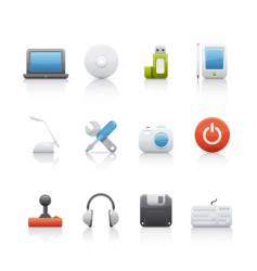 Computer equipment icons Royalty Free Vector Image