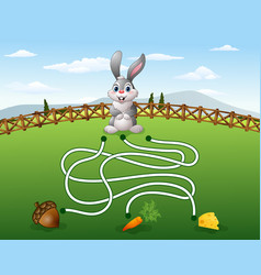 Help the rabbit to find the carrot Royalty Free Vector Image