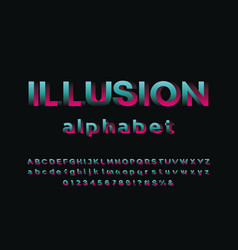Illusion font Royalty Free Vector Image - VectorStock