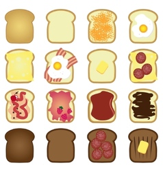 Set toasts Royalty Free Vector Image - VectorStock