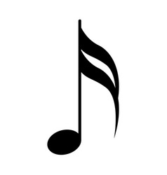 Sixteenth note musical symbol Royalty Free Vector Image