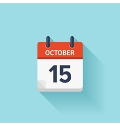 October 12 flat daily calendar icon Date Vector Image