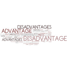 Disadvantage word cloud concept Royalty Free Vector Image