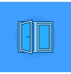 Open and closed green door flat Royalty Free Vector Image