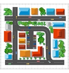 City top view town map seamless pattern Royalty Free Vector