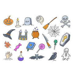 Hand drawn halloween Royalty Free Vector Image