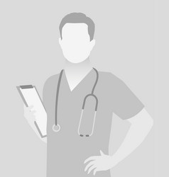 Default placeholder doctor half-length portrait Vector Image