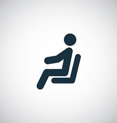 Seating man icon Royalty Free Vector Image - VectorStock