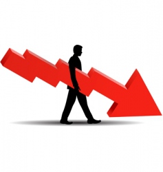 Financial failure Royalty Free Vector Image - VectorStock