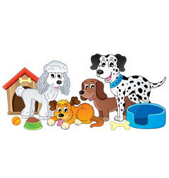 Image with dog topic 7 Royalty Free Vector Image