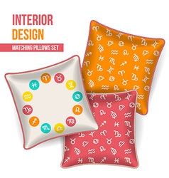 Set decorative pillows Royalty Free Vector Image
