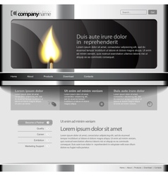 Gray website template 960 grid Royalty Free Vector Image