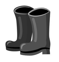 Pair of red rubber boots cartoon Royalty Free Vector Image