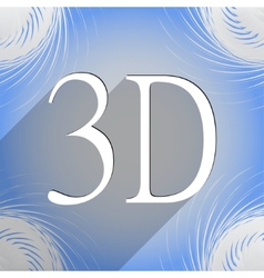 3d icon symbol flat modern web design with long Vector Image