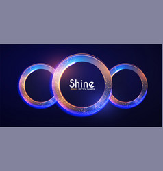 Shining banner with gold dust futuristic light Vector Image
