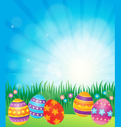 Decorated easter eggs theme image 6 Royalty Free Vector