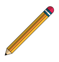 Cartoon pencil write utensil wooden Royalty Free Vector