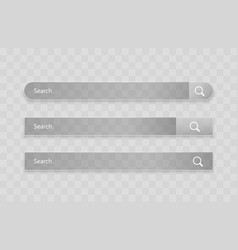 Search bar field set Royalty Free Vector Image