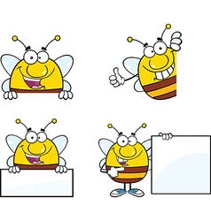 Talking bumble bee cartoon Royalty Free Vector Image