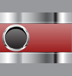 Red metal circle badge Royalty Free Vector Image