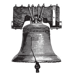 Large bell engraving Royalty Free Vector Image