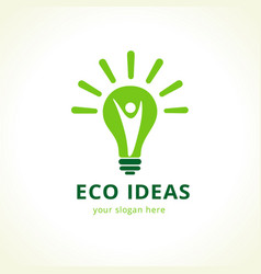 Angel leaf human ecology logo image Royalty Free Vector