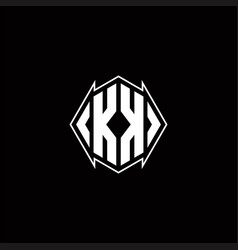 Kk logo letter monogram with triangle shape Vector Image