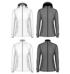 Men hooded softshell jacket design template Vector Image