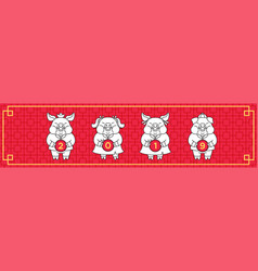 Chinese new year year of the pig Royalty Free Vector Image