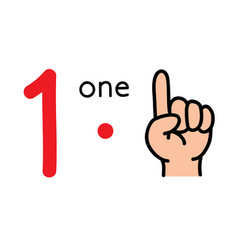 8 kids hand showing number eight sign Royalty Free Vector