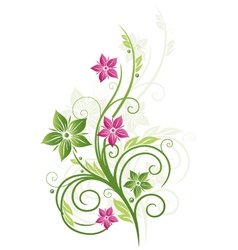 Tendril floral element Royalty Free Vector Image