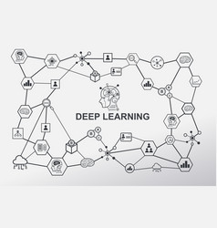 Machine learning banner artificial intelligence Vector Image