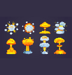 Animation for game explosion effect frame Vector Image