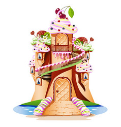 Magic sweet house Royalty Free Vector Image - VectorStock