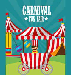 Carnival fun fair festival circus park Royalty Free Vector