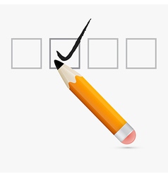 Pencil check option Royalty Free Vector Image - VectorStock