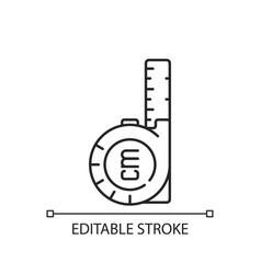 Retractable flexible rule linear icon Royalty Free Vector