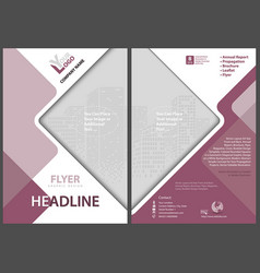 Template of a flyer with a geometrical diamonds Vector Image