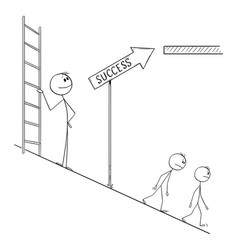 Stick man cartoon of twelve people holding Vector Image
