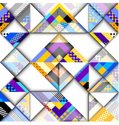 Geometric abstract pattern in patchwork style Vector Image