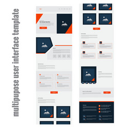 Multipurpose website user interface template Vector Image
