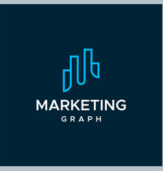 Letter m logo set color icon templates design Vector Image