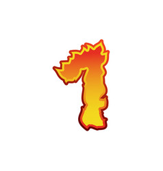 Tattoo fire font flame alphabet fiery letters Vector Image