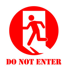 No entry or do not enter traffic sign Royalty Free Vector