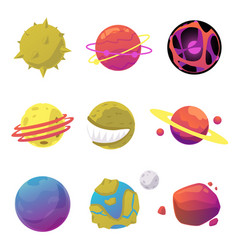 Solar system model planets orbit and sun Vector Image